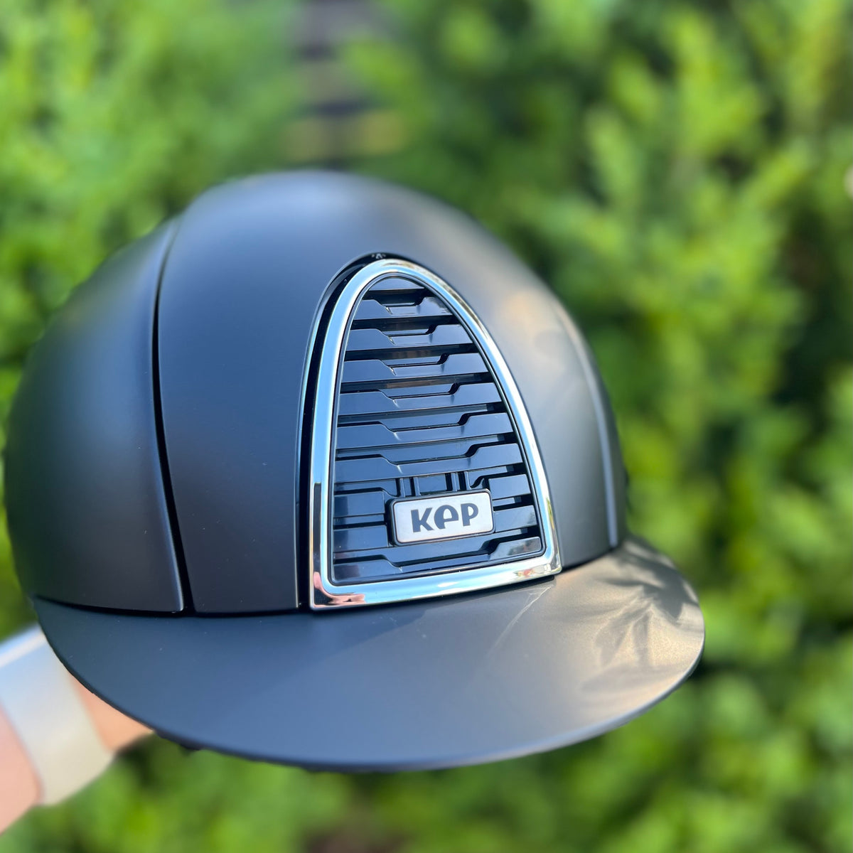 KEP Cromo 2.0 Helmet Textile Black - Chrome Frame - Black Grid ...