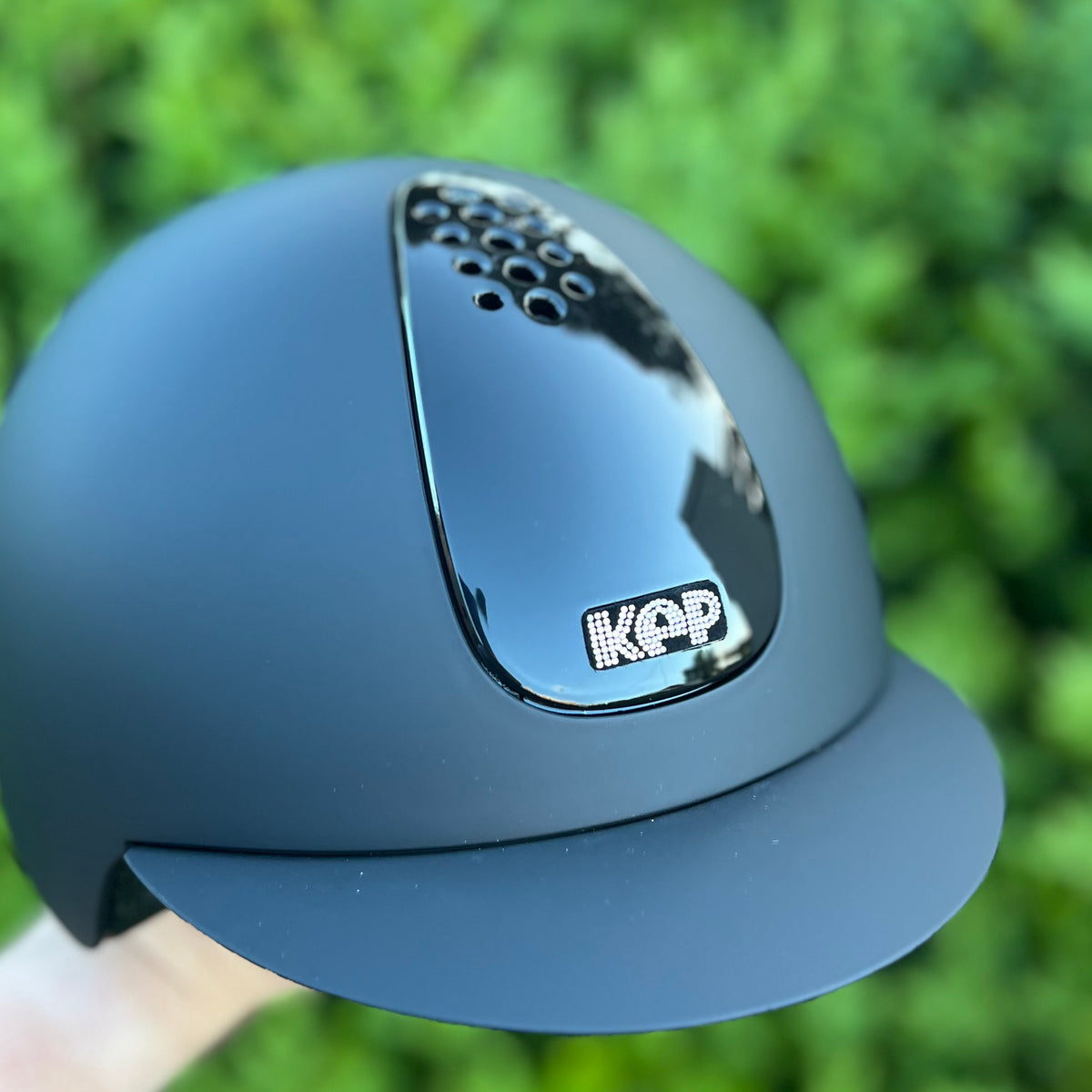 KEP KEPPY Helmet Matt Black/Polish Black - Crystal Logo – Impulsion ...