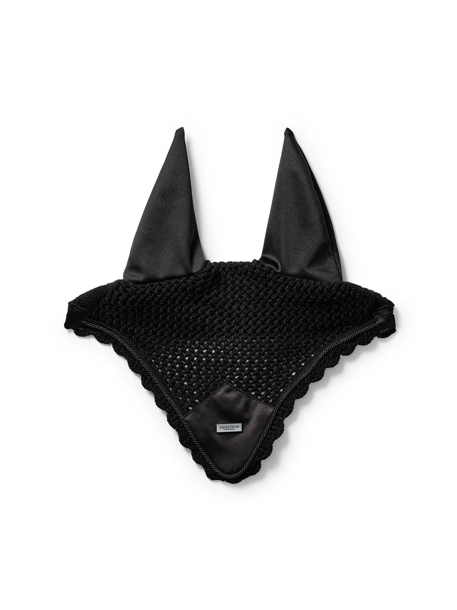 Equestrian Stockholm Ear Bonnet Plain Black Silver – Impulsion Elite ...