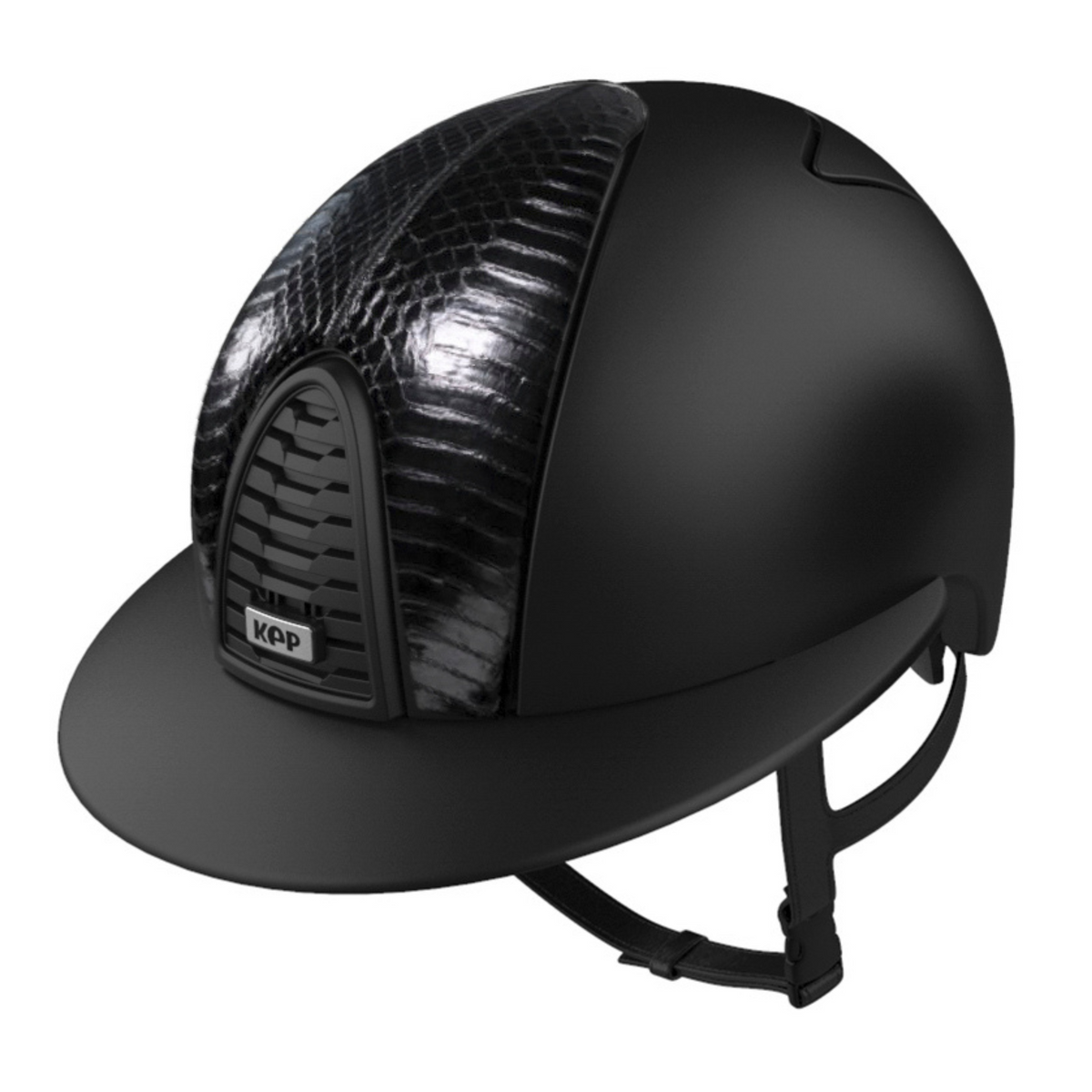 KEP Cromo 2.0 Helmet Textile Black - Gloss Black Snake Front Panel ...