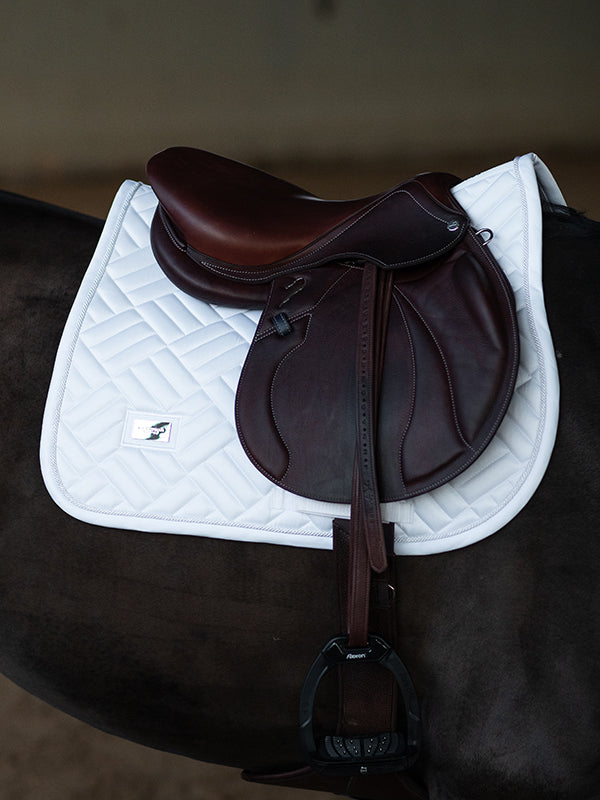 Equestrian Stockholm Modern Jump Saddle Pad White Perfection Silver ...